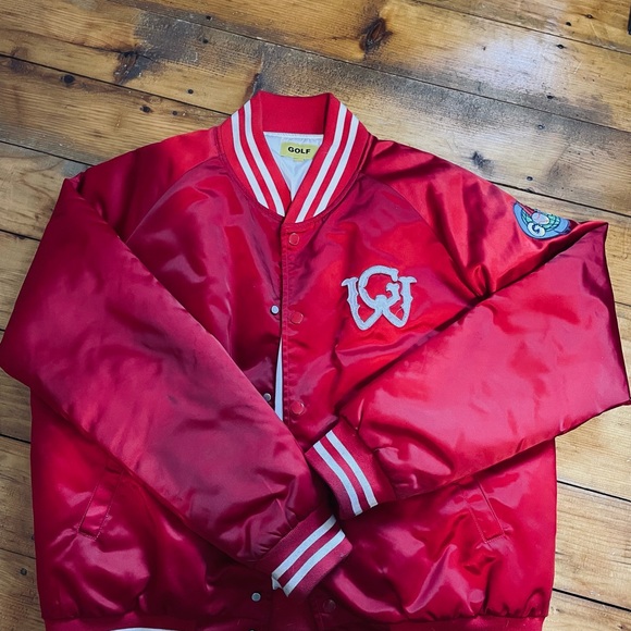 Golf Wang | Jackets & Coats | Tyler The Creator Golf Wang Red Varsity ...